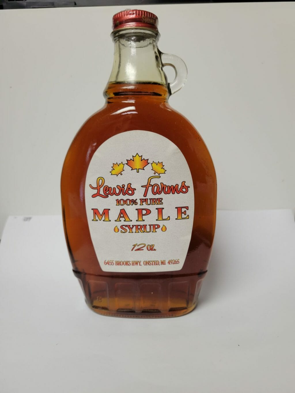 Pure Maple Syrup 12 oz. Made Locally by Lewis Farms - Napoleon Bee Supply